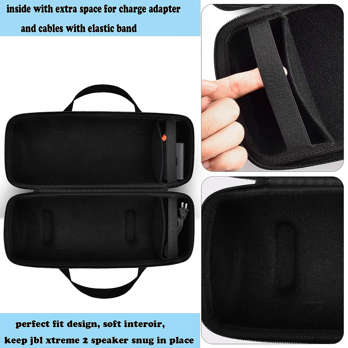 Hard Case for JBL Extreme/Lifestyle Xtreme 2/ Xtreme 3 Portable Bluetooth Speaker, Travel Carrying Storage Holder Bag Fit for Charger Adapter and Accessories