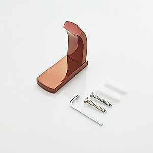 Aothpher 2 Pack Wall Mounted Copper Towel Robe Hook Bath Kitchen Heavy Duty,Rose Gold Polished