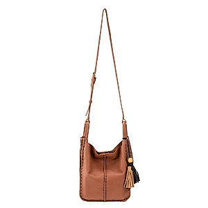 The Sak Los Feliz Crossbody Bag in Leather, Large, Unlined Purse with Single Adjustable Shoulder Strap