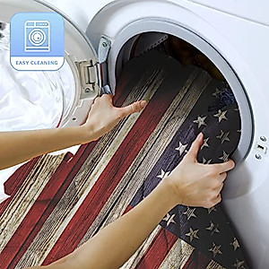 Reunbmq Super Soft Flannel Fleece Throw Blanket, Lightweight Sherpa Blankets Comfortable Bed Throws 3D Printed Blanket for Couch/Chair/Sofa/Bed/Dorm/Bedroom/Home (Wood Plank American Us Flag)