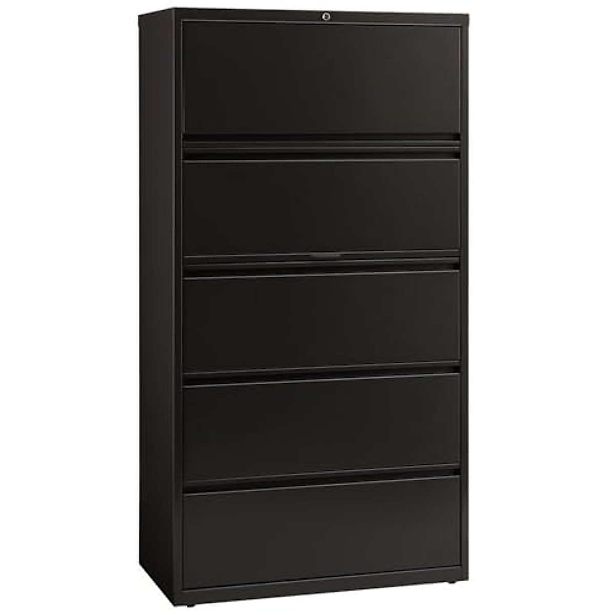 Hirsh 36-in Wide HL8000 Series Metal 5 Drawer Lateral File Cabinet Black