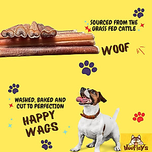 Woofley's 12 Inch Bully Sticks for Small Dogs - (15 Count) - Bully Sticks for Dogs - Safe Bully Stick Dog Chews -Easily Digestible Dog Bully Sticks