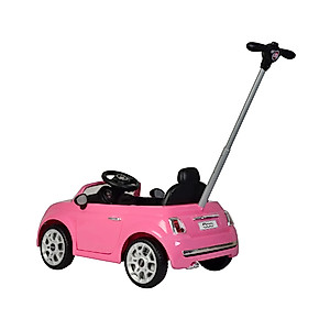 Best Ride On Cars Fiat 500 Push Car, Pink