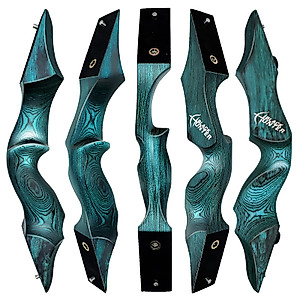 OBTOUTDOOR Black Hunter Original Recurve Bows Bow and Arrow for Adults Hunting Bow Archery Bow 60" 20-60lbs Right Hand Wooden Riser with Mixed Carbon Arrows for Shooting Hunting Competition (20lbs)