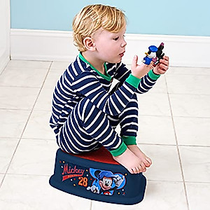Ginsey Disney Mickey Mouse All Star Bathroom Step Stool for Kids Using The Toilet and Sink, Red and Blue, 9.75" x 5.25" x 14.25", 1.08 lb, 1 Count (Pack of 1), (56503)