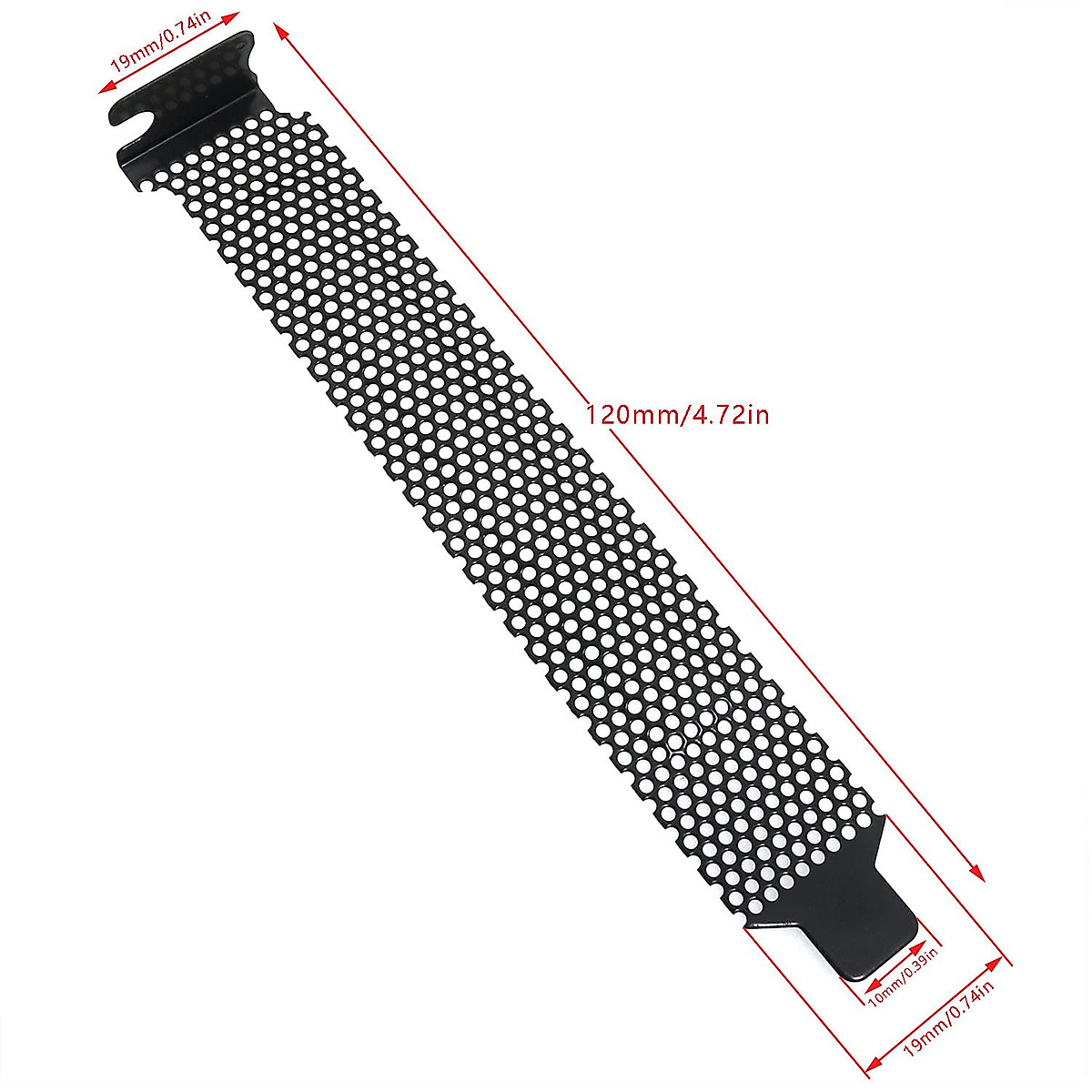 CHENJIN PCI Slot Cover 5PCS Black PCI Dust Filter Blanking Plates with 5PCS Screws Vented Slot Cover