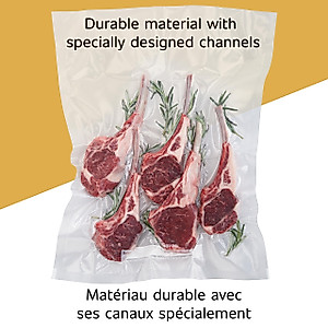 FoodSaver Vacuum Sealer Bags, Rolls for Custom Fit Airtight Food Storage and Sous Vide, 8" (2 Pack) and 11" (3 Pack) Multipack (Packaging May Vary)