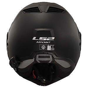 LS2 Helmets Advant Modular Helmet with Integrated Cardo 4X Bluetooth (Noir Matte Black - X-Large)