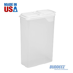 Buddeez Storage Container Cereal Dispenser, White