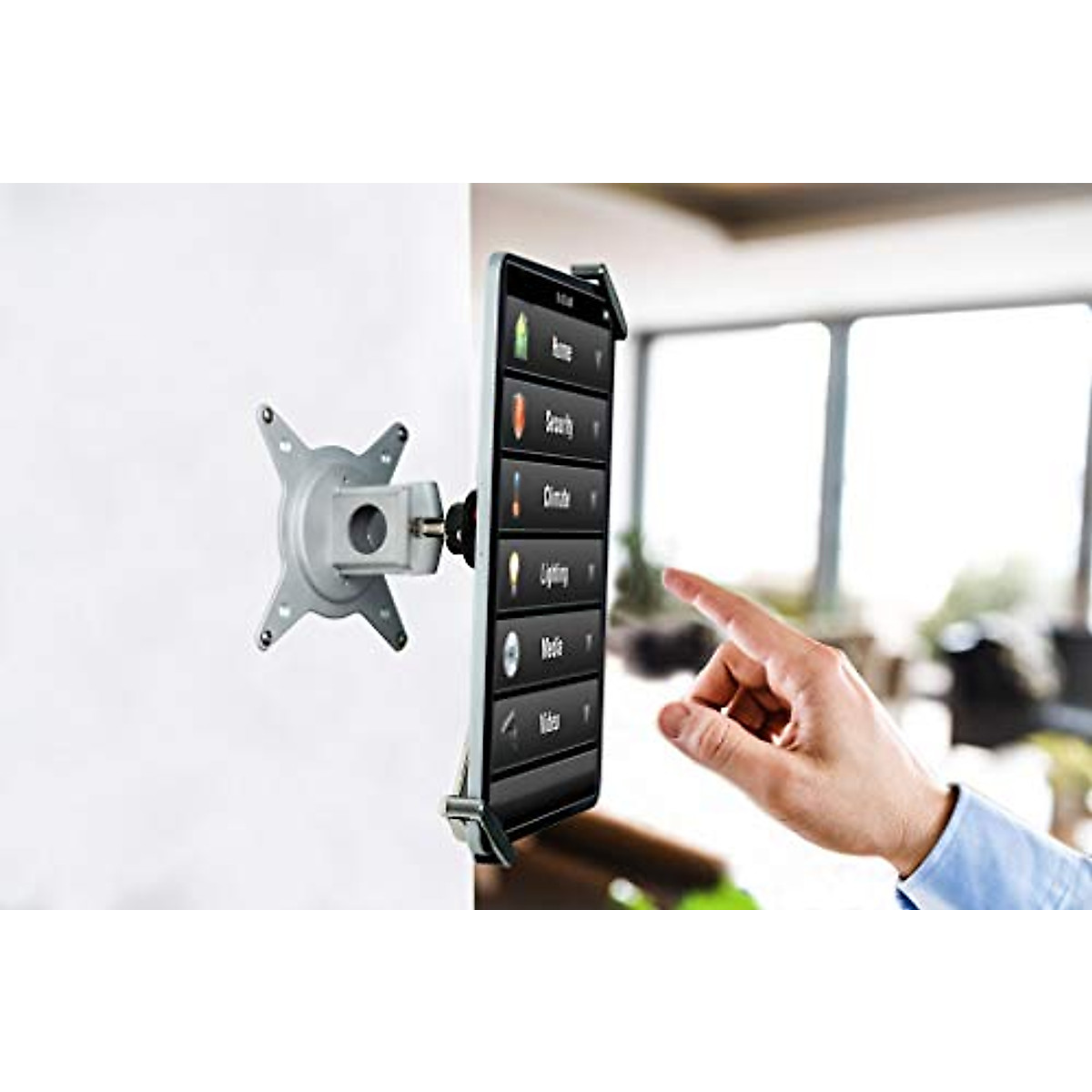 CTA Digital Adjustable Arm Grip Rotation Wall Mount for 8-12.75 Inch Tablets