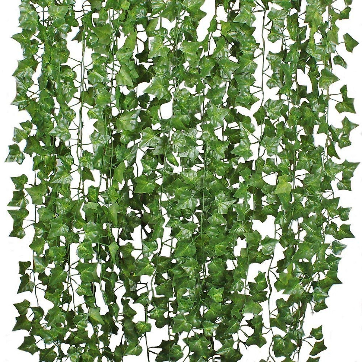 SO CAL PRO Fake Ivy Leaves Artificial Ivy Greenery Vines for Room Decor Leaves Room Decor Fake Leaves Ivy Eucalyptus Garland Faux Vines Wedding Decor (6 Strands of Ivy)