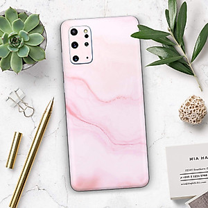 DesignSkinz Marble Surface V1 Pink Protective Vinyl Decal Wrap Skin Cover Compatible with The Samsung Galaxy S20 (Screen Trim & Back Glass Skin)