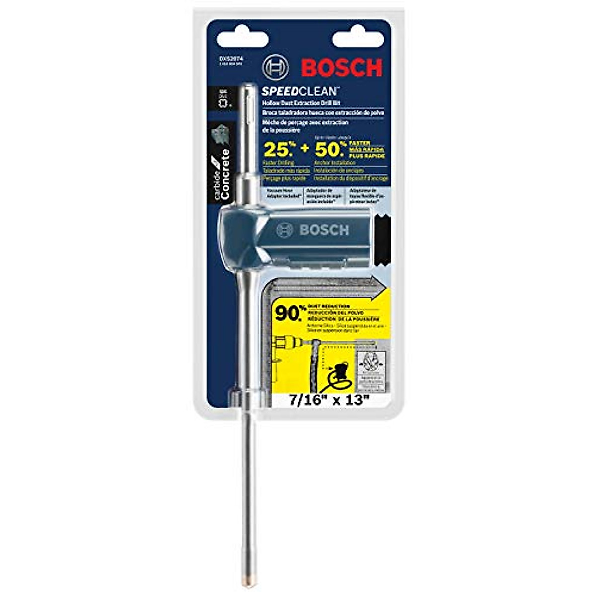 Bosch DXS2074 7/16 in. x 13 in. SDS-Plus Speed Clean Dust Extraction Bit