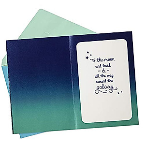 Hallmark Love Card, Love You to The Moon (Anniversary Card or Birthday Card), 499RZB1327