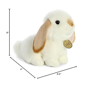 Aurora - Miyoni - 8" Lop Eared Rabbit with Tan Ears, White and Tan