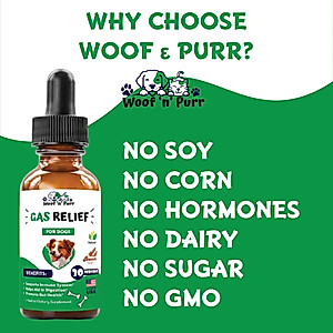 Natural Gas Relief for Dogs - Dog Gas Relief - Dog Constipation Relief - Constipation Relief for Dogs - Dog Gas - Dog Constipation - Dog Gas Aid - Dog Vitamins and Supplements - 1 fl oz - Bacon Flavor