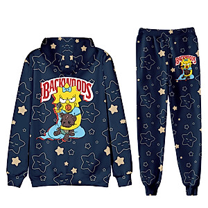 FEIRUIJI Casual Anime Hoodie and Sweatpants 3D Printing Outfit for Men Women