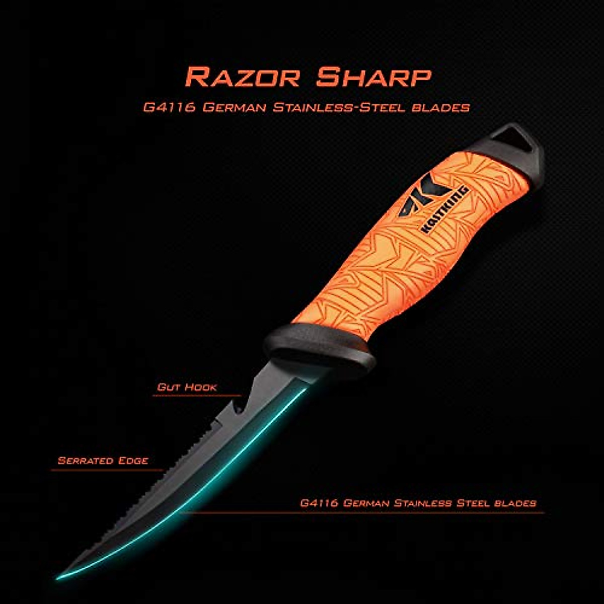 KastKing Bait Knife and Fillet Knife, Boning and Food Prep Knives, 5 inch Bait Knife