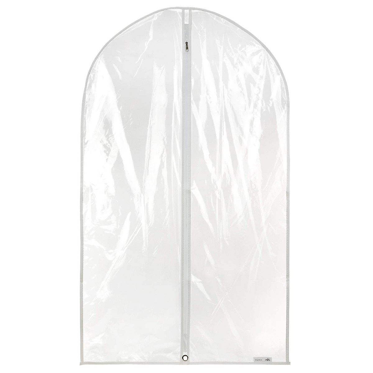 HANGERWORLD Pack of 6 Clear Garment Bags for Hanging Clothes - 40inch Suit Bag, Plastic PEVA, Showerproof, Clothes Dust Protector Cover