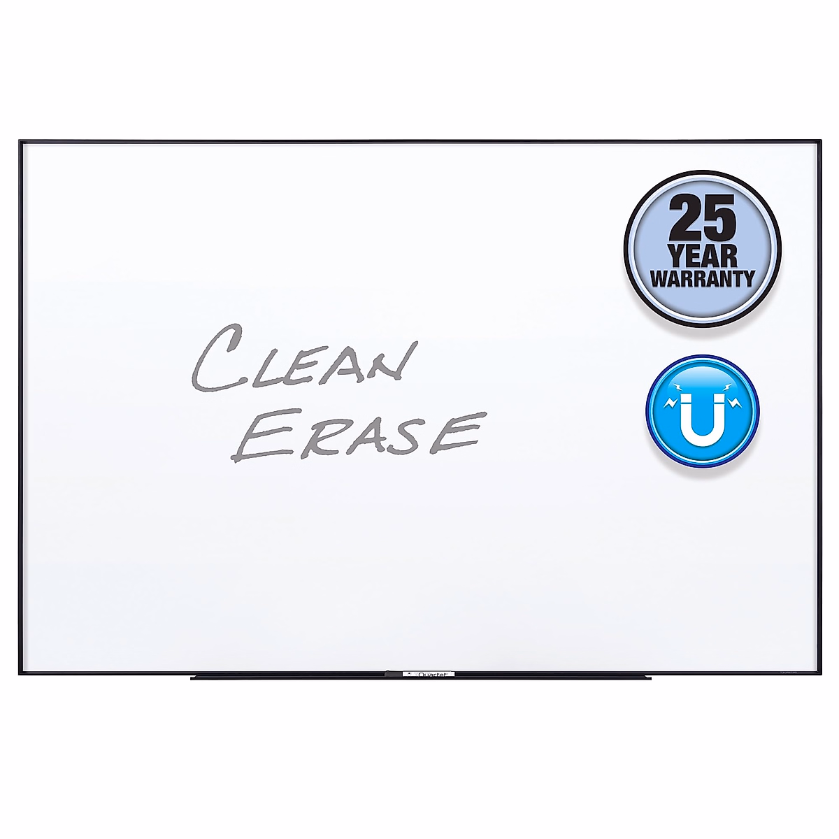 Quartet Whiteboard/Dry Erase Board, Magnetic, 6'x4', Fusion Nano-Clean, Black Aluminum Frame (NA7248FB)