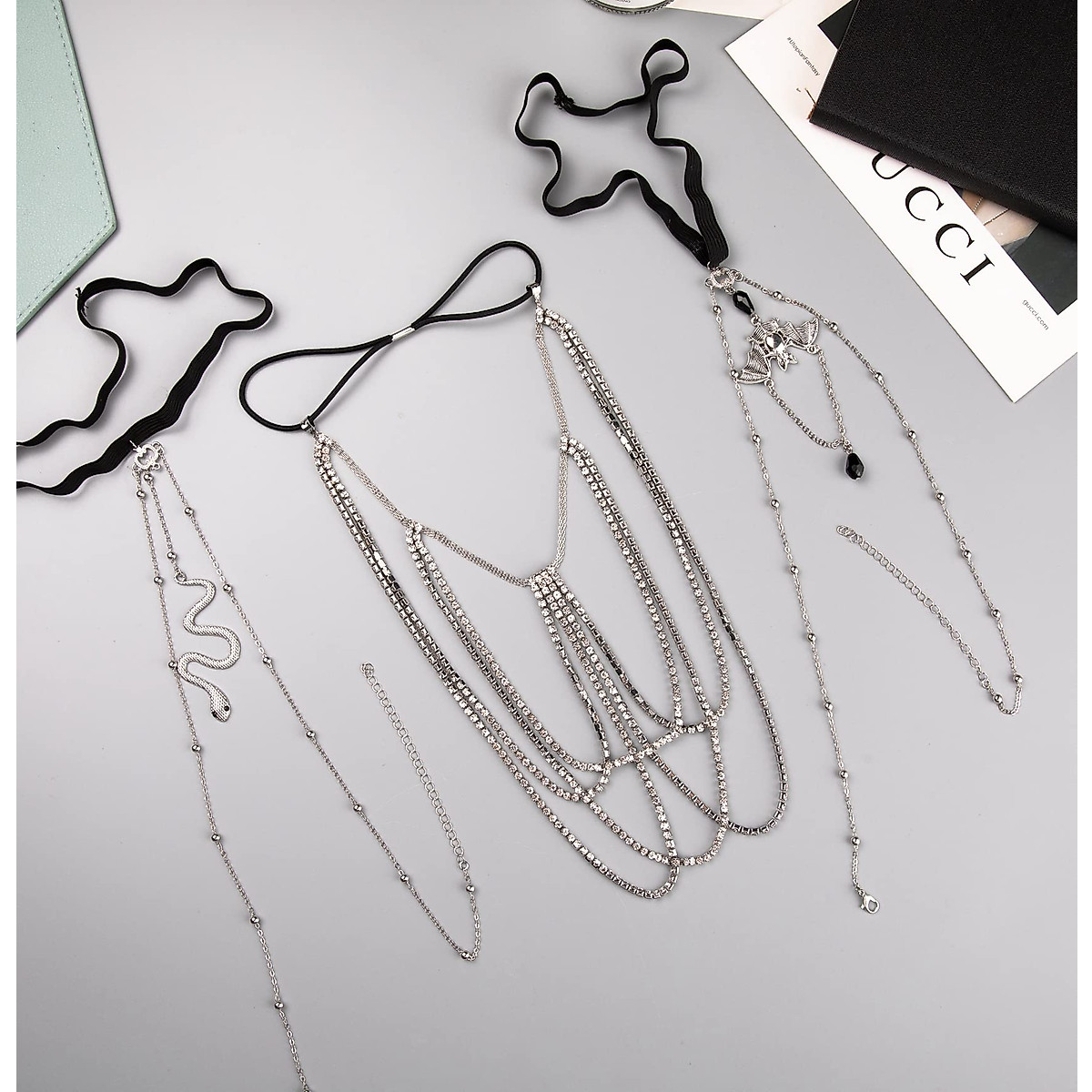 NICEIGHT Thigh Chains for Women 8PCS Leg Chains for Women Snake Leg Chain Layered Body Chain Beach Jewelry Set S