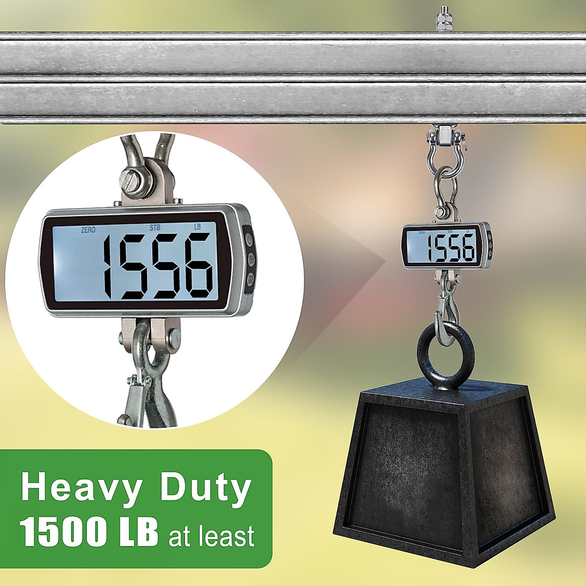 Dolibest Swing Hangers with Bearing - 2 Pack Stainless Steel 304 Hardware Hooks for Wood & Metal Beams, Ideal for Hanging Hammocks, Yoga Swings, Porch Swing, Boxing Bag 1500 LB Capacity -5''x M2/5''