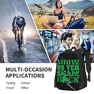 RUNAUP-Shamrock-St-Patricks-Day-Irish-Backpack, Lightweight Backpack Classical Casual Daypack For Women Men