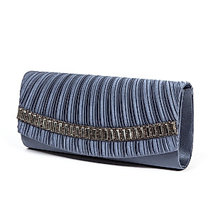 Flap Dressy Bag with rectangle Rhinestones, EDNA BAG