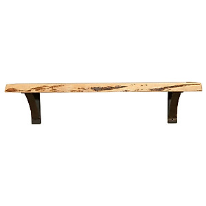 RRD Live Edge Shelf — Rustic Maple Wood — Shelves for Bedroom — Rustic Wall Shelves — Vintage Home Decor — Floating Shelves for Wall — Wooden Shelf - 36"