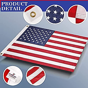 American Flag Heavy Duty 3x5 Made in USA All Weather Sewn Stripes Embroidered Stars American Flag Made in USA, Heavyweight Nylon American Flag 3x5 Outdoor