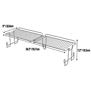 only fire Griddle Warming Rack Fits for 36" Blackstone Griddles, One-Step Clip On Attachment, Portable and Detachable