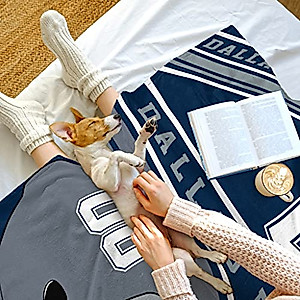 ANTKING Dallas Throw Blanket Custom Blanket Personalized Any Name & Number Bed Tapestry Gifts for Men 40"X50"