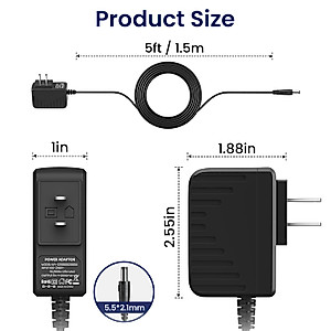 5V 2A Power Supply Adapter for Cisco IP Phones SPA508G, SPA504G, SPA525G2, SPA303, SPA942, SPA922 and SPA900, SPA300, SPA500, CP500, SPA962, Cisco SPA Series Phone Versatile Charger Power Adapter