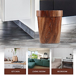 Cabilock Bathroom Trash Can, 14.0 liters, Polypropylene, Square, Light Brown