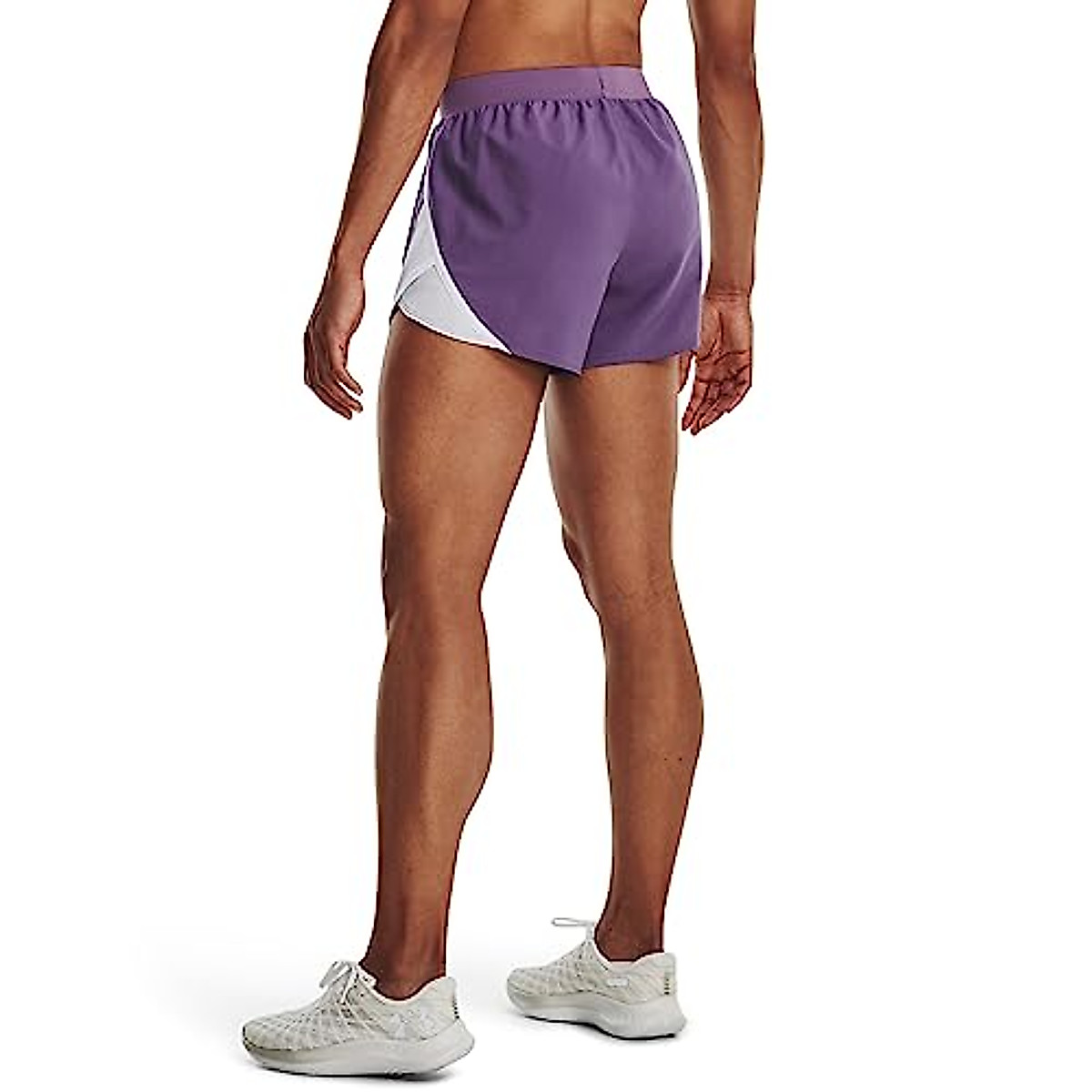 Under Armour Women's Fly by 2.0 Running Shorts, (571) Retro Purple / / Reflective, Large