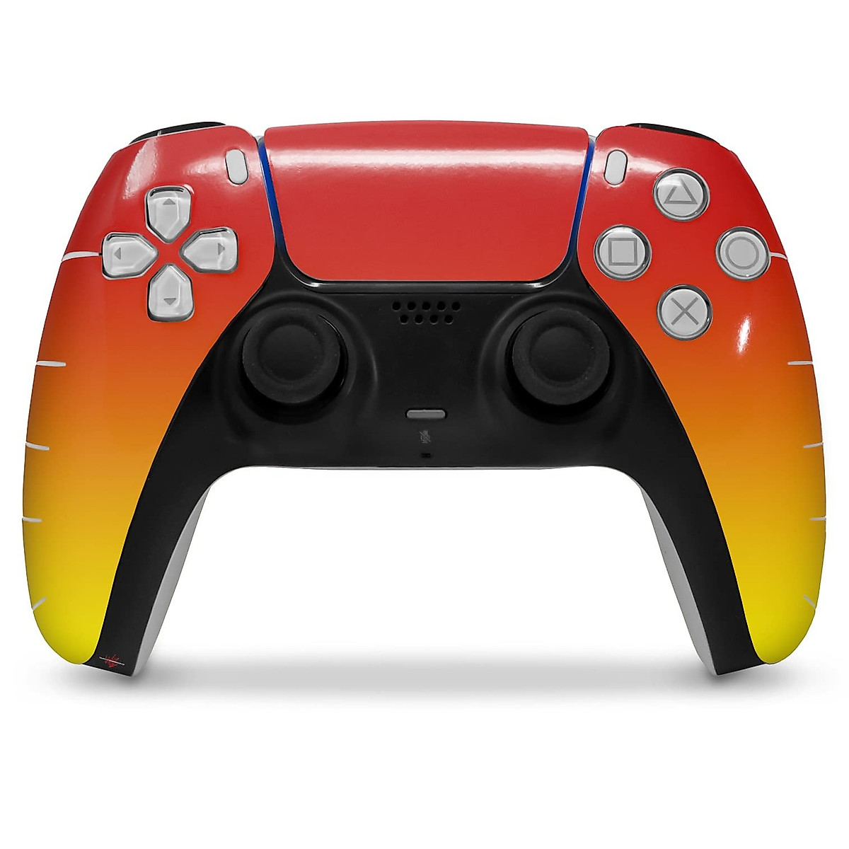 WraptorSkinz Skin Wrap compatible with Sony PS5 DualSense Controller Smooth Fades Yellow Red (CONTROLLER NOT INCLUDED)