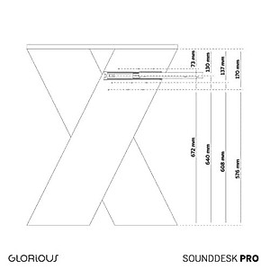 Glorious Sound Desk Pro White Professional Studio Workstation, White