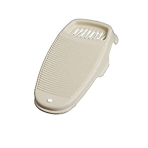 Laundry Board Plastic Washboard Non- Slip Washboard Underwear Washboard Hand Wash Washboard Clothes Washing Scrubbing Board for Home Household (Small, Khaki) Washing Board