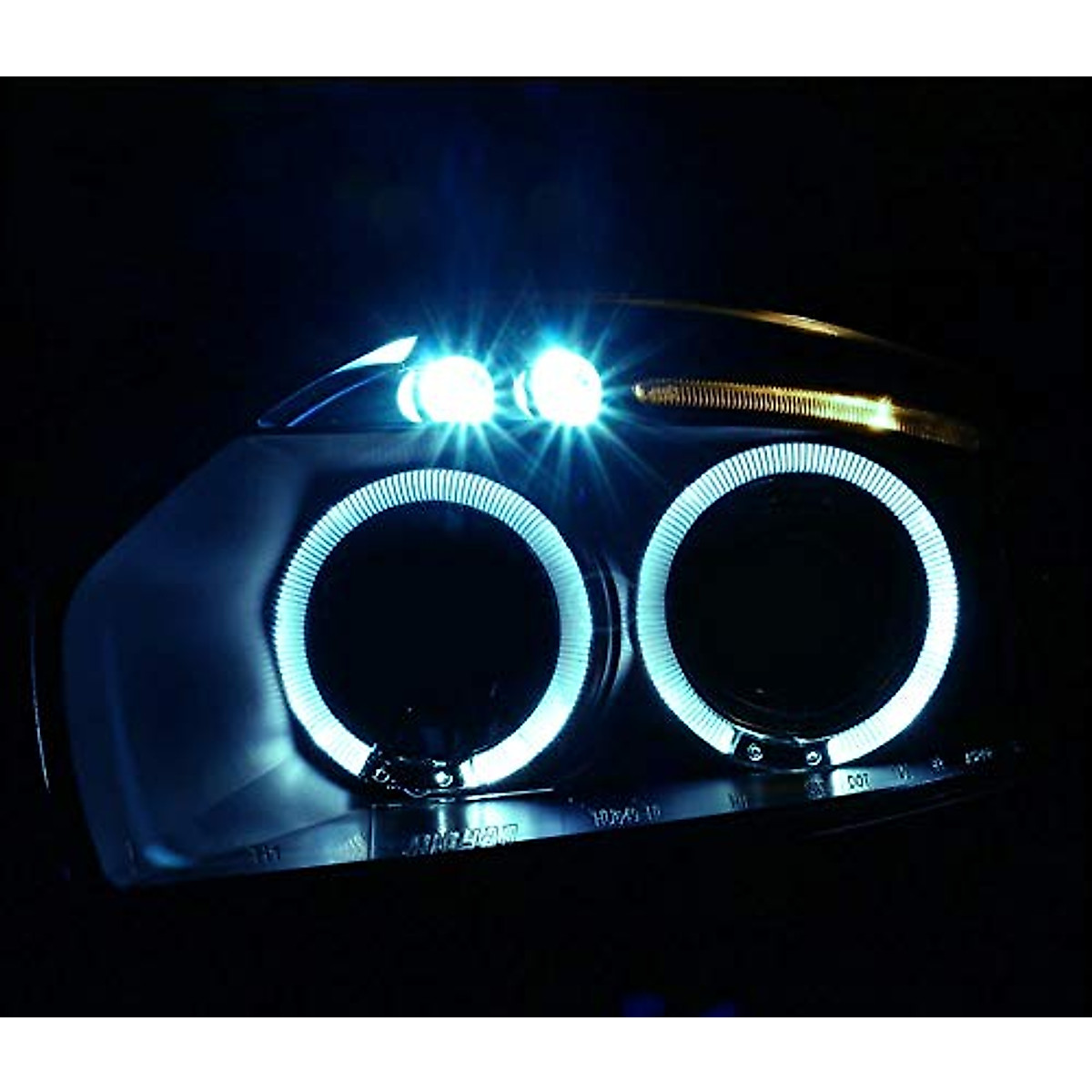 iJDMTOY 2pcs Ice Blue 3-SMD High Power Projector LED Eagle Eye Lights w/Back Bolt-On Screws For Parking Lights, Driving Fogs, etc