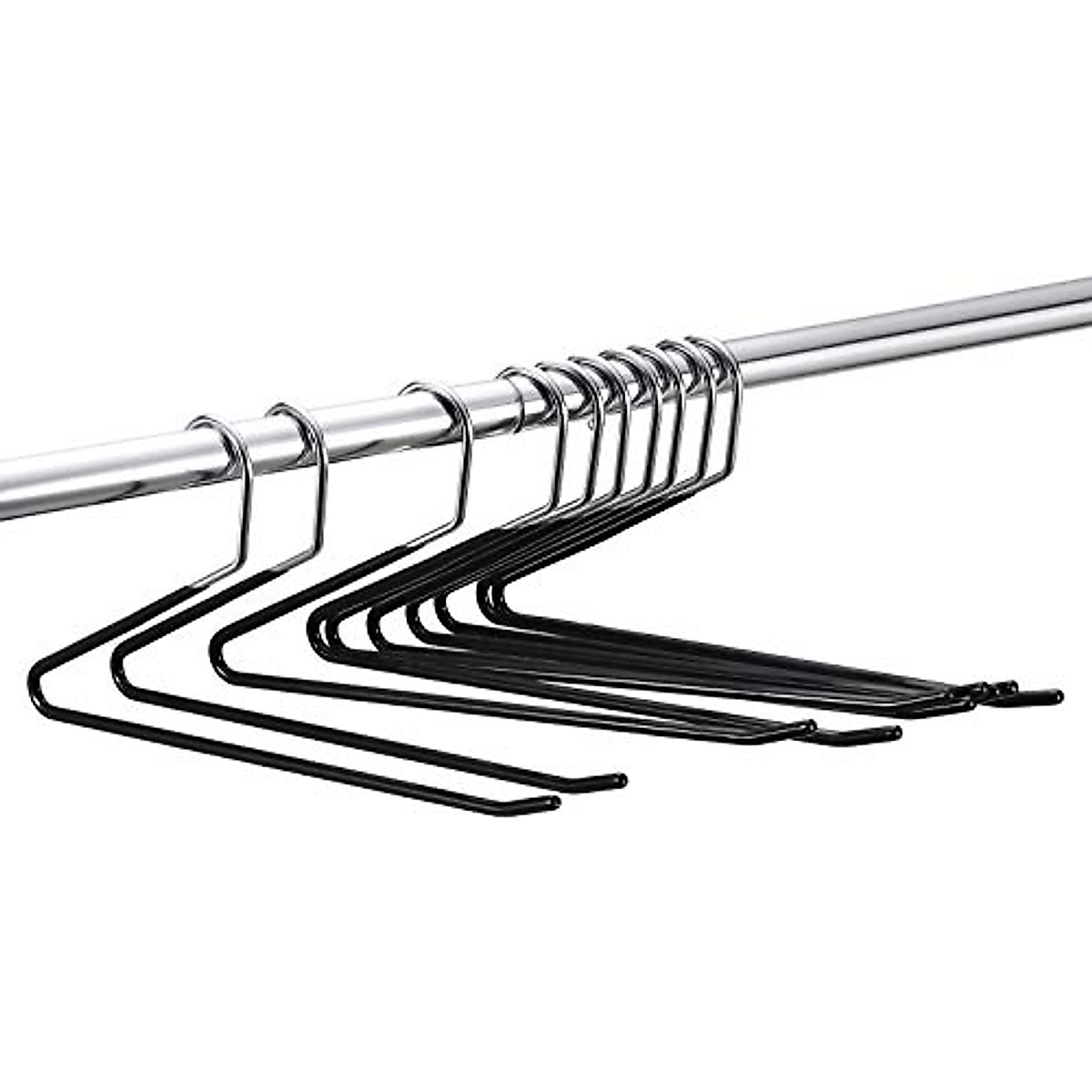Pant Hangers 10 Packs, Royalhanger Metal Open Ended Hangers Skirt Hanger Strong Durable Space Saving Jeans Trouser Hangers with Non Slip Rubber Coating