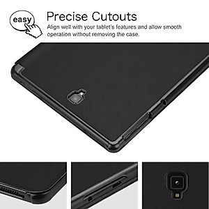 Fintie Slim Case for Samsung Galaxy Tab S4 10.5 2018 with S Pen Holder, Ultra Thin Tri-Fold Stand Cover with Auto Sleep/Wake for Samsung Tab S4 10.5 Inch Tablet SM-T830/T835/T837, Black