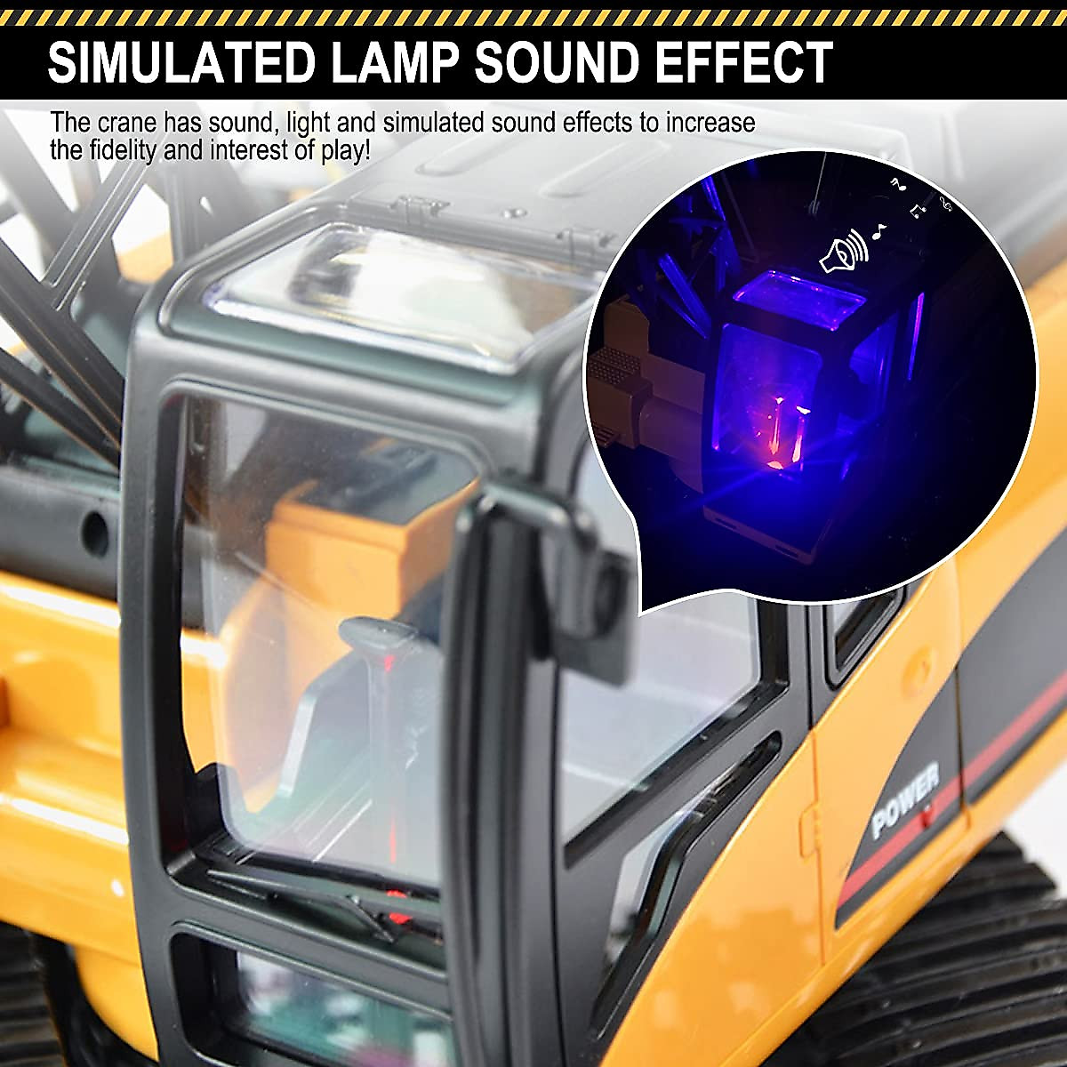 Hitish Remote Control Tower Crane Die Cast Truck Hoist Dragline 1:14 Scale 2.4GHz Remote Control Engineering Lift Model Truck Crawler Loader Excavator Bulldozer Construction Toy for Boys & Girls