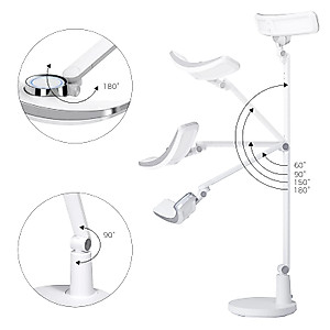 HAPPY NOCNOC Eye-Care eReading Desk Lamp/ Table Lamp/ Task Lamp/ Swing Arm Lamp: Auto-Dimming, CRI 97, Adjustable Temperatures, 51” Wide Illumination Desk Light for Home Office, Bedroom, Living Room