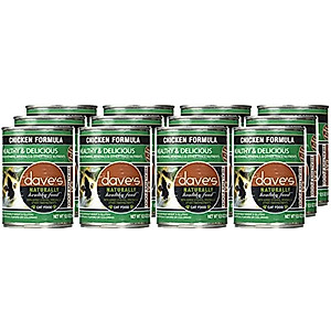 Dave's Pet Food Grain Free Wet Cat Food (Chicken), Made in USA Naturally Healthy Canned Cat Food, Added Vitamins & Minerals, Wheat & Gluten-Free, 12.5 oz (Case of 12)