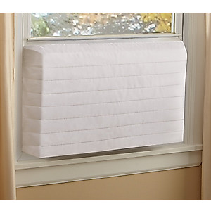 Collections Etc Indoor Quilted Window Air Conditioner Cover - Maintains Heat and Keeps Cold Air Out While Eliminating Dust Buildup, Medium
