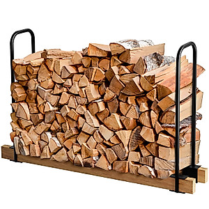 DOEWORKS Heavy Duty Firewood Racks Adjustable Length Log Bracket Rack Holder