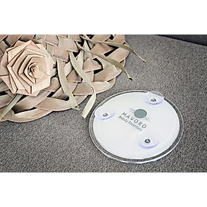 Mavoro Magnifying Mirror with Suction Cups - Triple Suction Cup Stick on Mirror with 10X Magnification. Portable Travel Makeup Mirror, Magnified Cosmetic Mirror