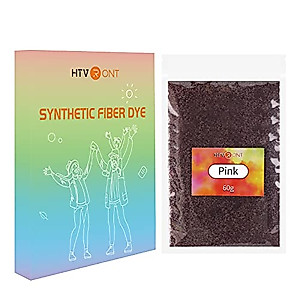 HTVRONT Fabric Dye for Polyester, Synthetic Fabric Dye - Large Capacity 60g Polyester Fabric Dye - Vibrant Polyester Dye for Plastic, Silicone, Fabric Coloring and Renewal (Pink)