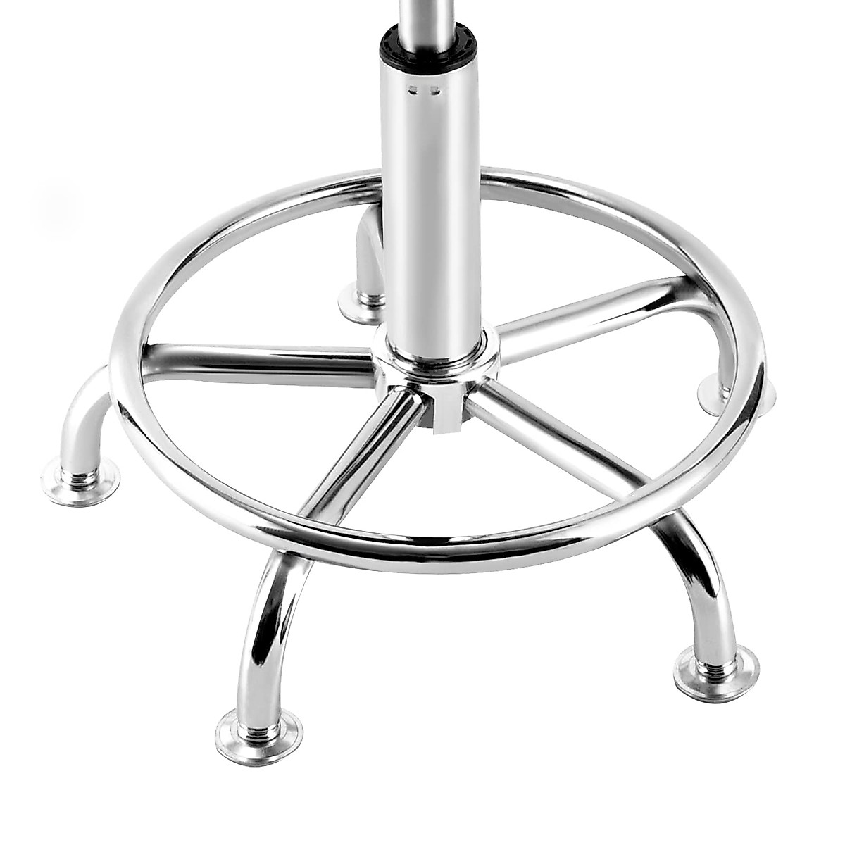 Generic Fifizoo 360-degree Rotating Work Bench Stool, Heavy Duty Hydraulic Height Adjustable Workbench Stool, Garage Stool, Work Bench stools for Shop (Black, with Backrest)