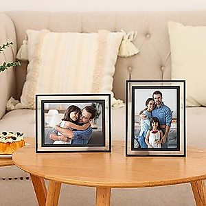 Fixwal 5x7 Picture Frames Set of 3, Black Photo Frame, with Tempered Glass, for Tabletop Display, Wedding Gifts, with Horizontal or Vertical Placement